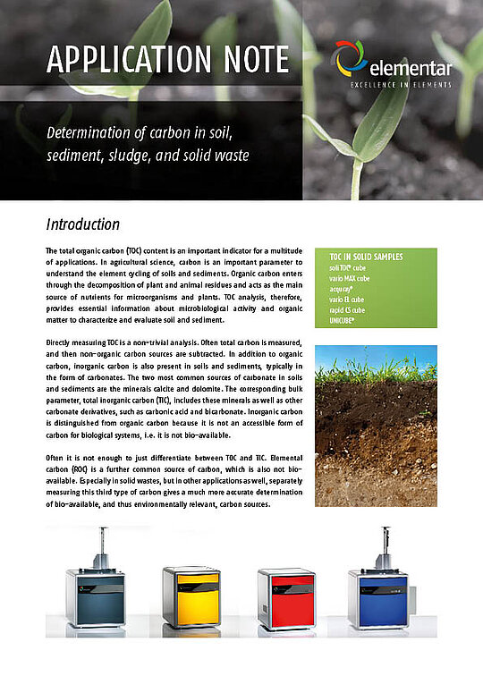 TOC analyzer soli TOC® cube offers unmatched precision - Elementar
