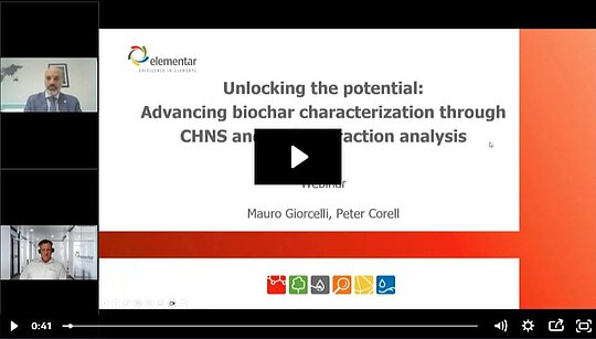 Biochar characterization through CHNS & carbon fraction analysis - Elementar